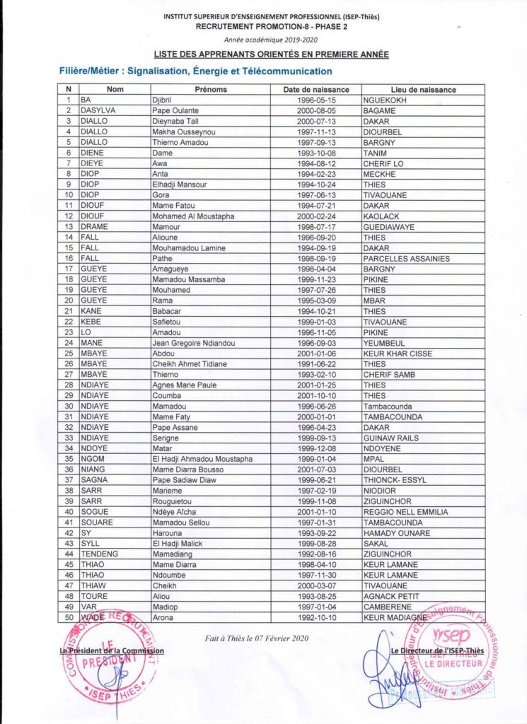 Accueil - ISEP-THIÈS