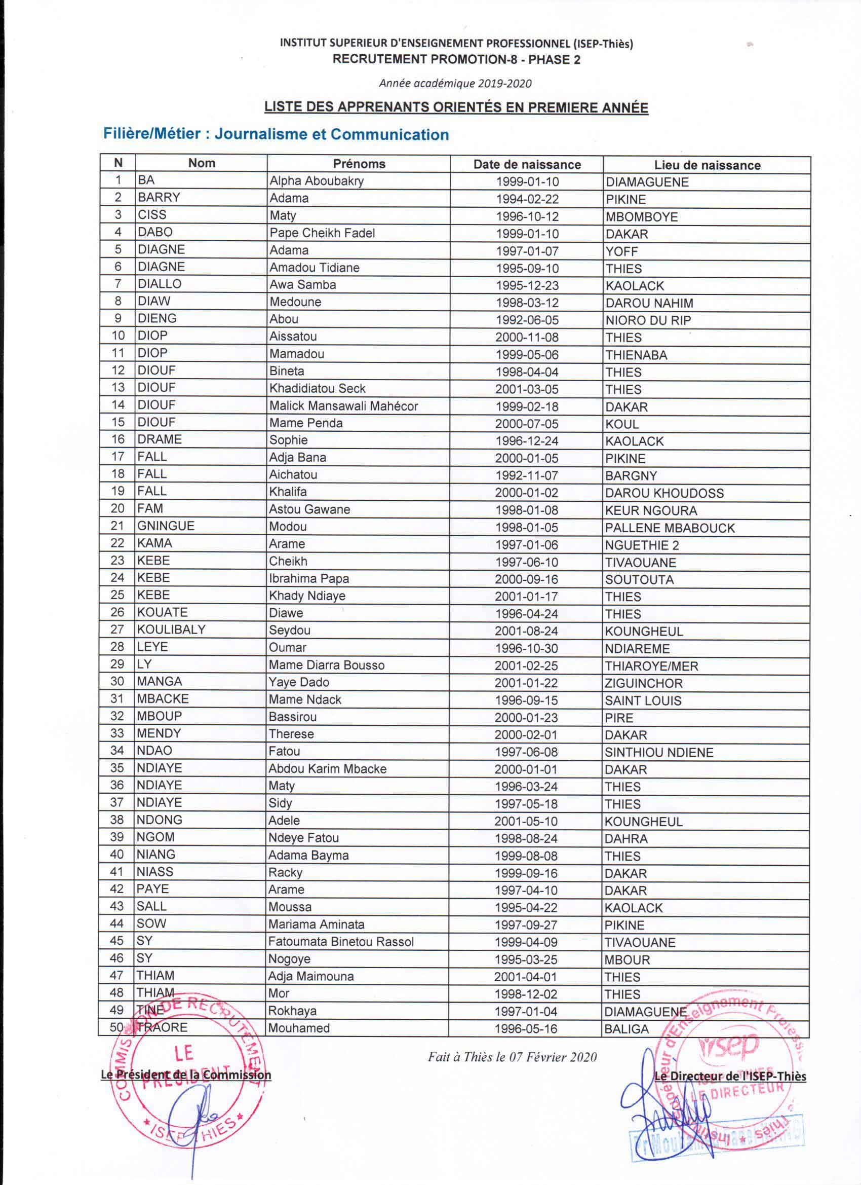 Accueil - ISEP-THIÈS